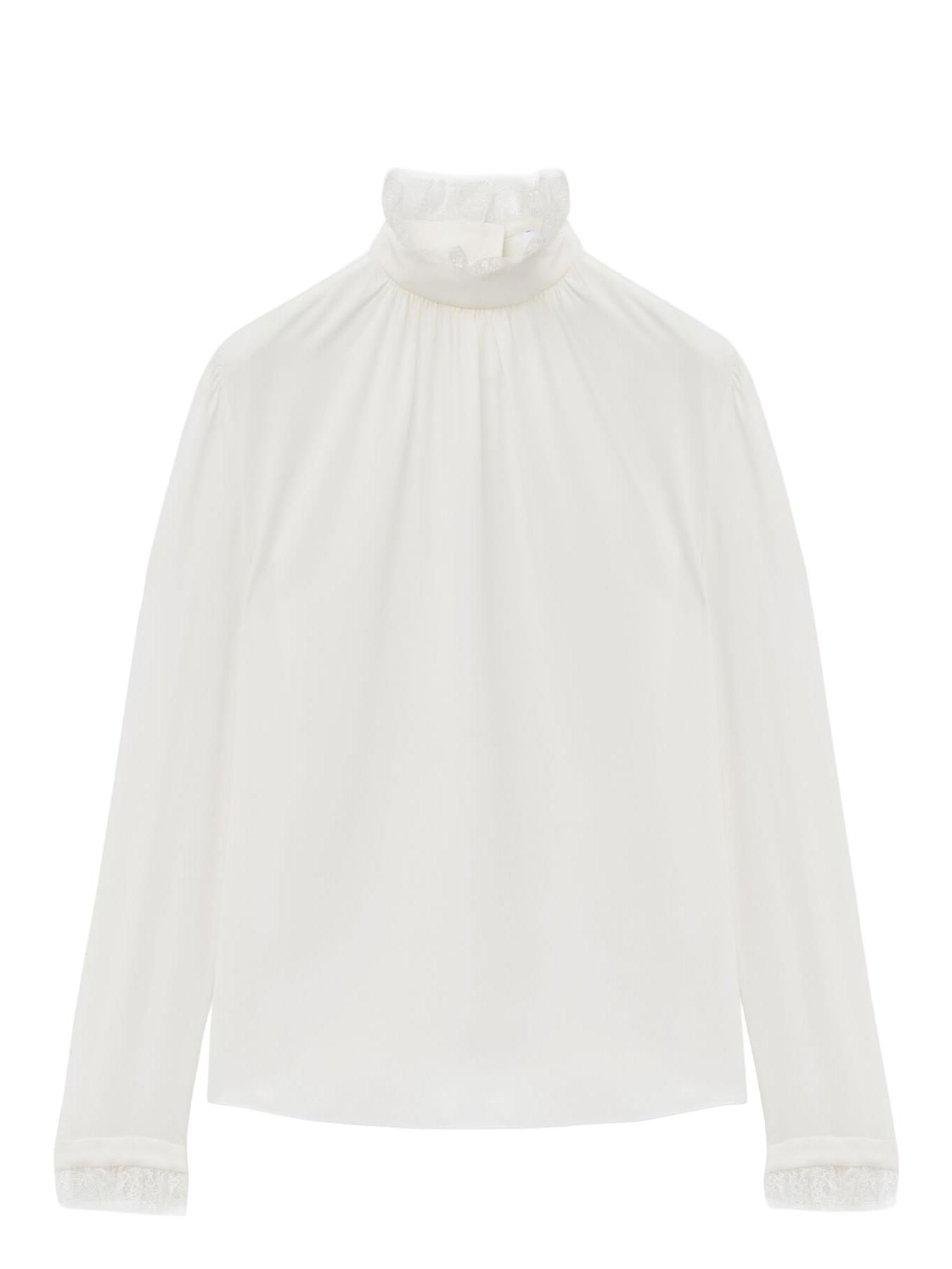 ALEXANDER MCQUEEN Alexander McQueen Lace Insert High Neck Top